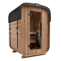 NEW Blackwater 1-2 Person Mini-Cube Sauna - Rustic Cedar / 6kW KIP ...